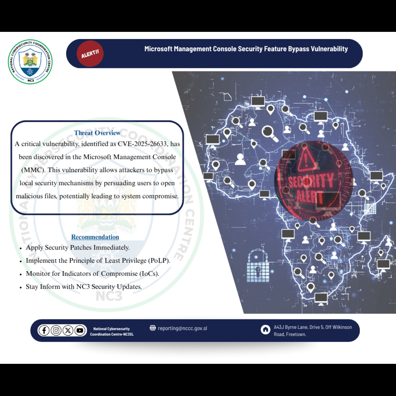 MMC SECURITY BYPASS – National Cybersecurity Coordination Center SL